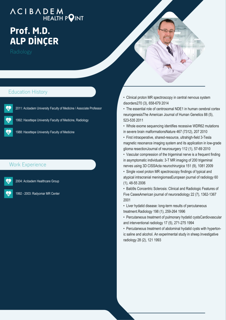 Prof. Alp DİNÇER M.D. - Acibadem Health Point - ACIBADEM Hospitals ... Prof. Alp DİNÇER M.D. - Acibadem Health Point - ACIBADEM Hospitals ...