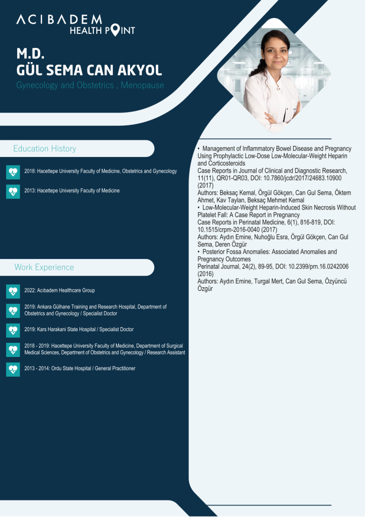 Gül Sema Can AKYOL M.D. | Acibadem Health Point - ACIBADEM Hospitals ...